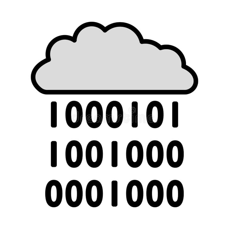 Cloud Data Stream Icon stock vector. Illustration of cloud - 238614385