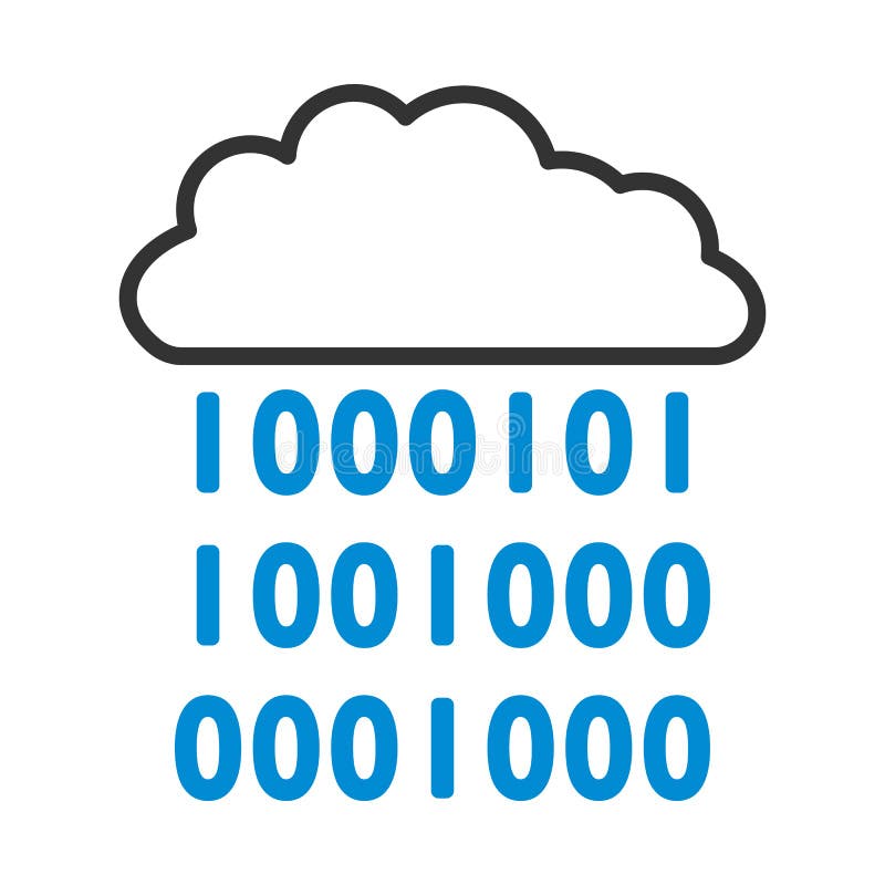 Cloud Data Stream Icon stock vector. Illustration of cloud - 244226612