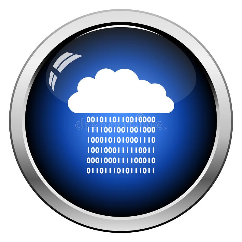 Cloud Data Stream Icon stock vector. Illustration of binary - 146634090