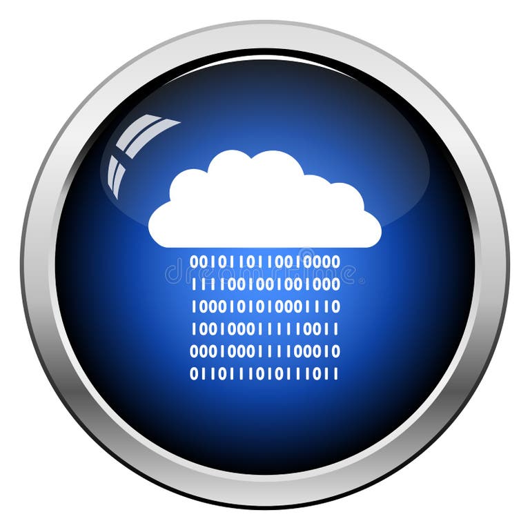Cloud Data Stream Icon stock vector. Illustration of binary - 146634090
