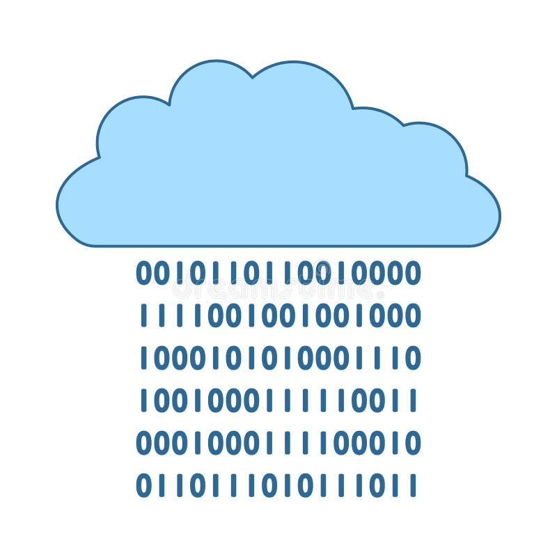 Cloud Data Stream Icon stock vector. Illustration of storage - 167462341