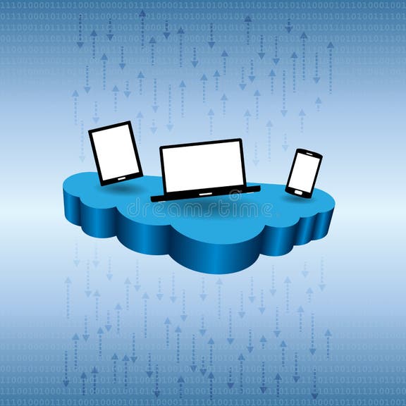 Cloud Data Stream stock vector. Illustration of network - 32522091