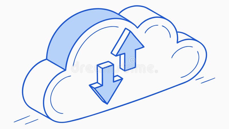 Cloud Data Sync between Devices, Digital Information Flow, Vector Design Generative AI Stock ...