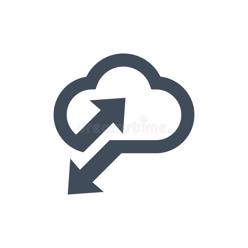 Cloud Data Sync Icon for Apps and Websites, Vector Illustration. Stock ...