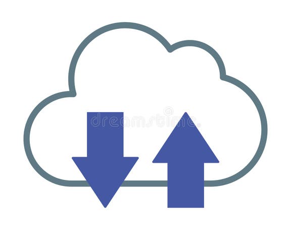 Cloud Data Transfer Icon stock vector. Illustration of upload - 357814624