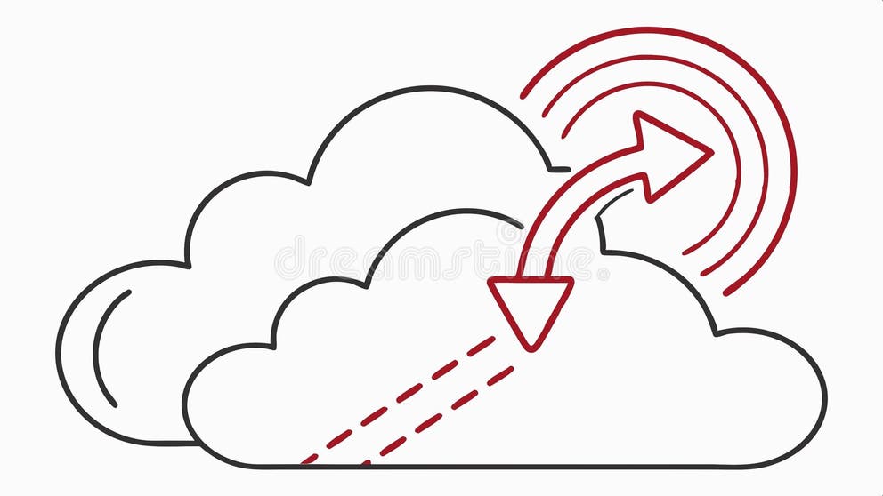 Cloud Data Transfer Icon, Cloud Computing, Data Flow, Network Symbol Vector Design Generative AI ...