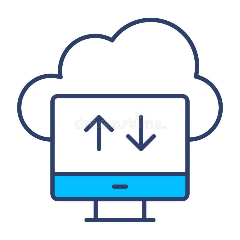 Cloud Data Transfer Icon Modern Illustration Stock Vector ...