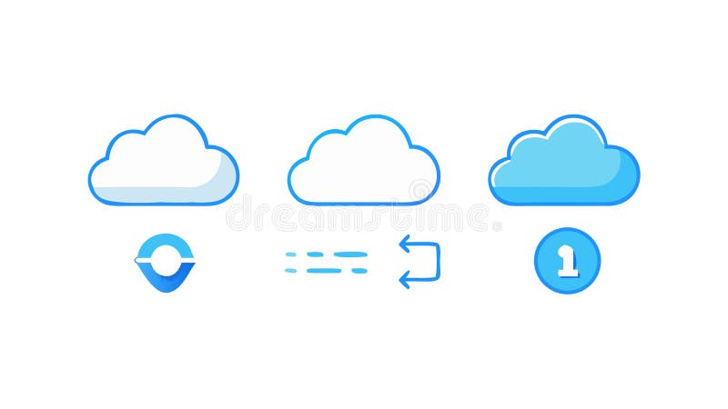 Cloud Data Transfer and Sync Vector Icons, Vector Design Generative AI Stock Vector ...