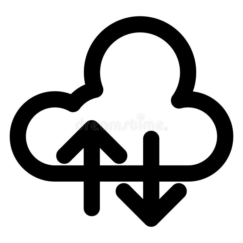 Cloud Data, Uploading Bold Vector Icon Which Can Be Easily Modified or Edited Stock Vector ...