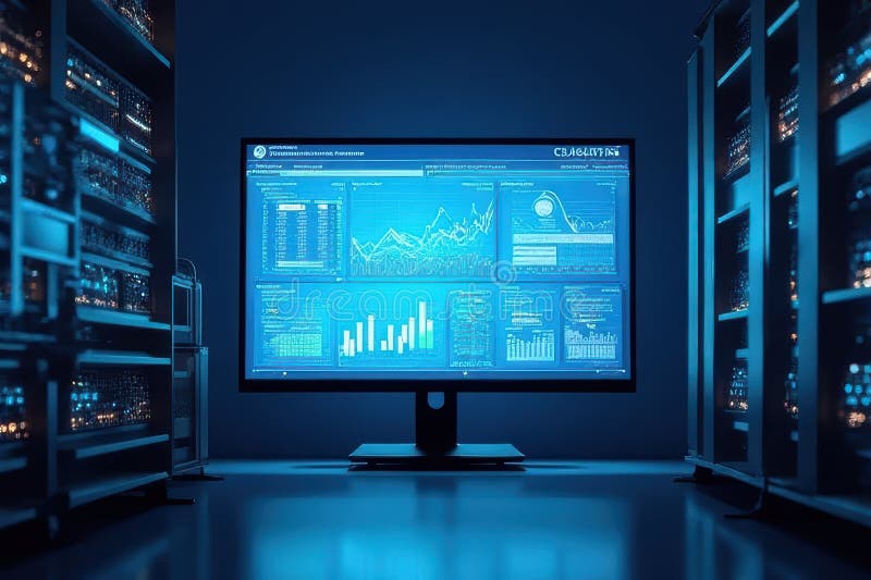 Cloud Data Visualization And Analysis Stock Illustration Illustration Of Business Platform
