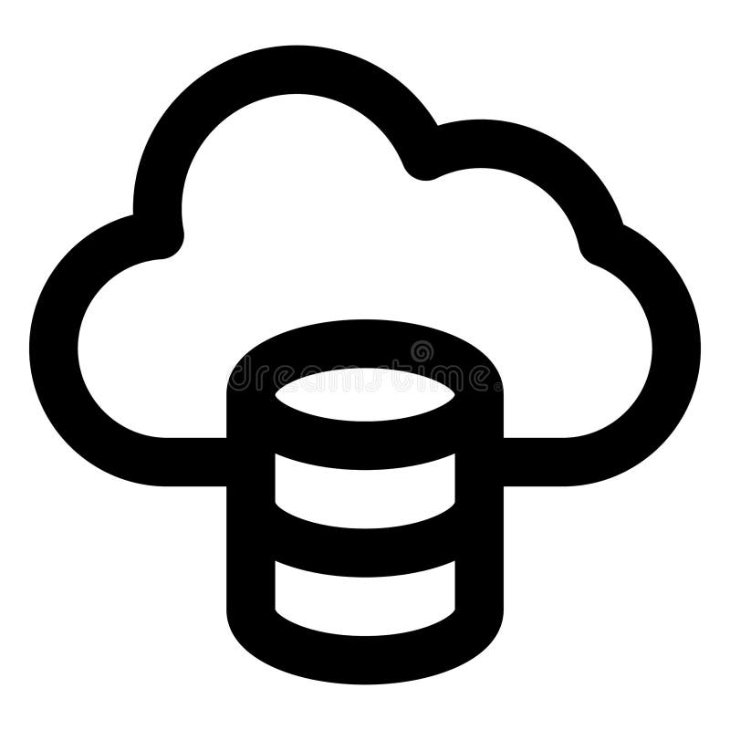 Cloud database icon stock illustration. Illustration of datacenter ...