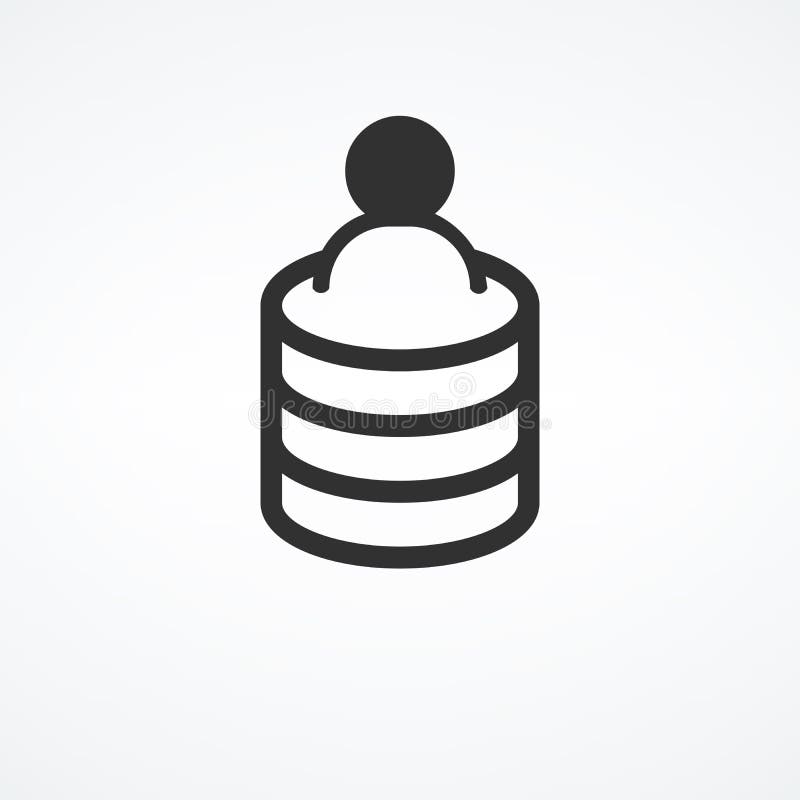 Cloud Database Icon with Account or User Symbol, Server Icon. Cloud ...