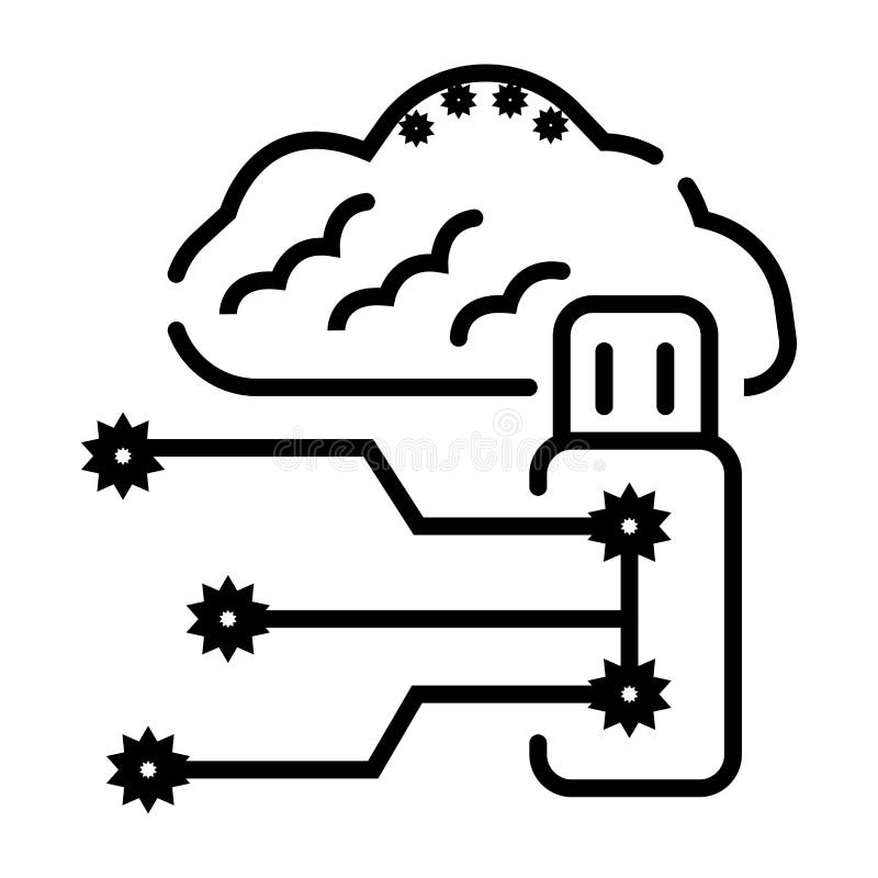 Cloud Database Icon, Data Base Icon Vector Stock Illustration ...