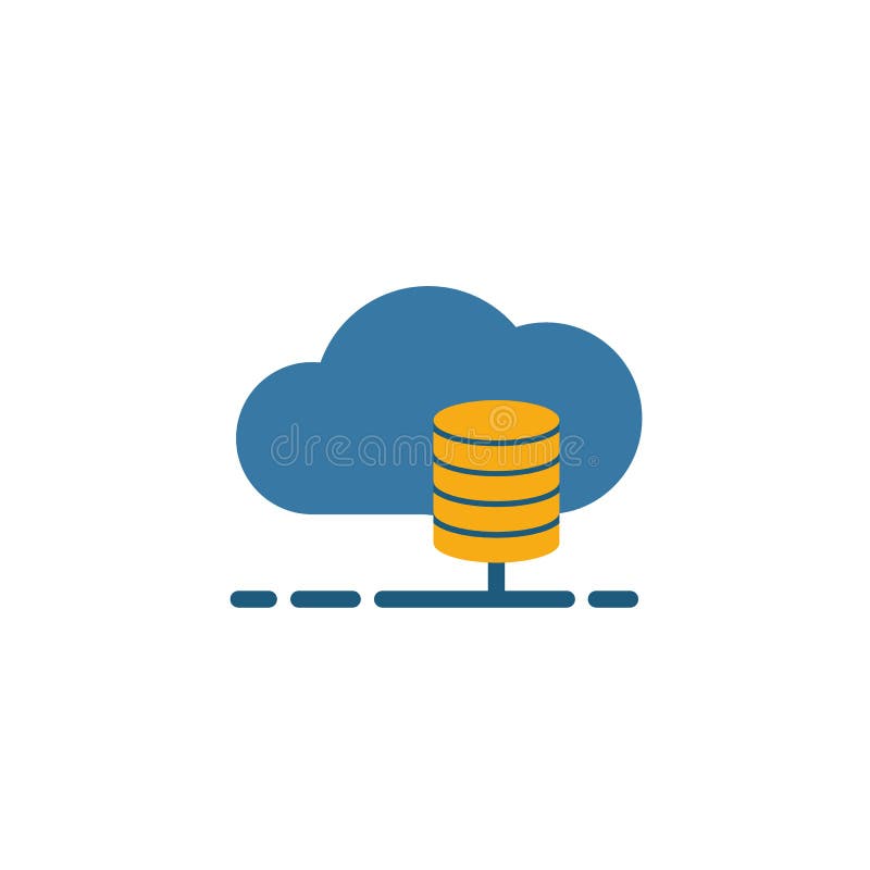 Cloud Database Icon Set. Four Elements in Diferent Styles from Big Data ...