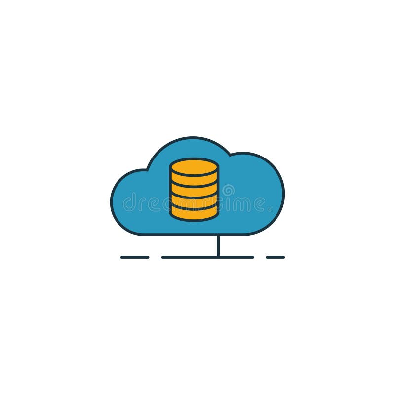 Cloud Database Icon Set. Four Elements in Diferent Styles from Big Data Icons Collection Stock ...
