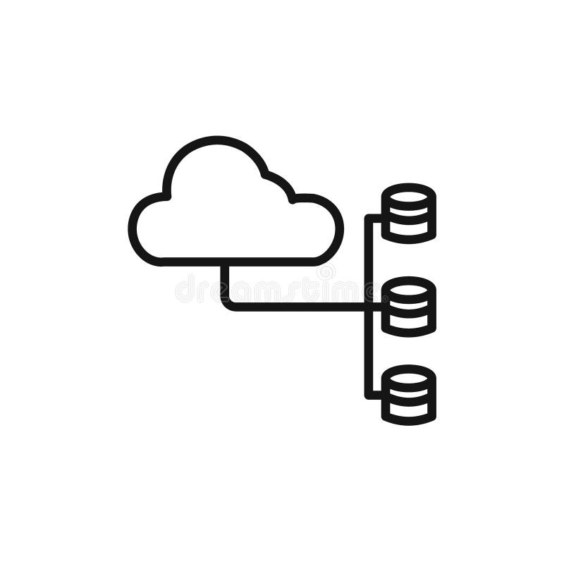 Cloud Database Icon Vector Set Collection For Web Stock Illustration