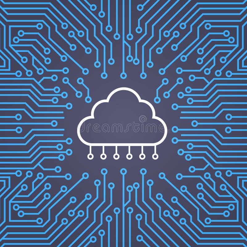 Database Over Computer Chip Moterboard Background Data Center System ...