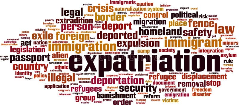 Cloud de mot expatriation illustration de vecteur. Illustration of ...