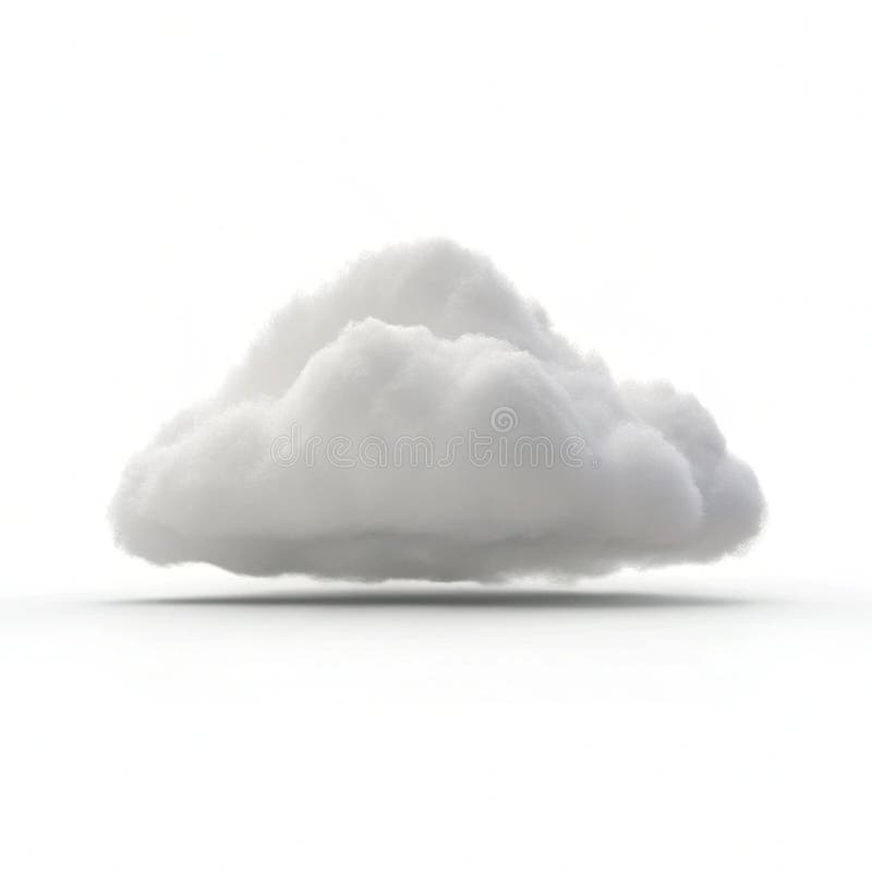Minimalist Cloud with Subtle Outline Stock Illustration - Illustration ...
