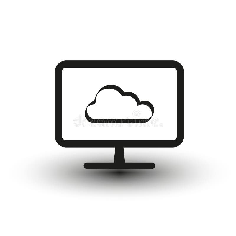 Cloud and Desktop Icon. Vector Illustration. EPS 10 Stock Vector ...