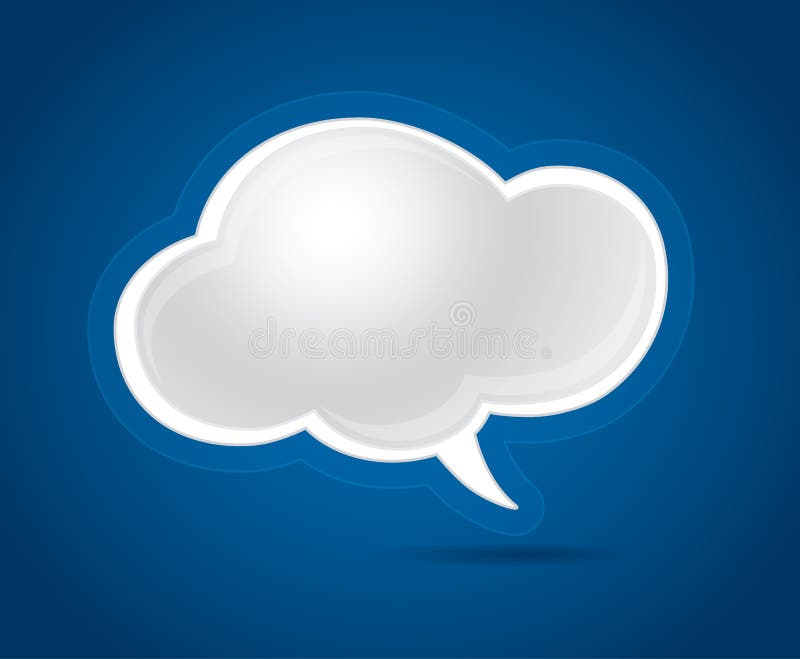Cloud Dialog Bubble, Web Design Element Stock Vector - Illustration of ...