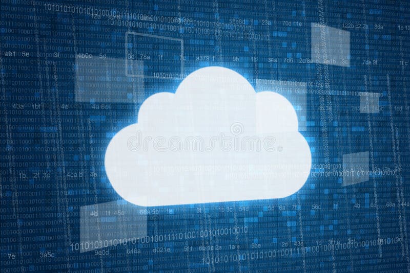 Cloud on Digital Background Stock Image - Image of computer, concept ...