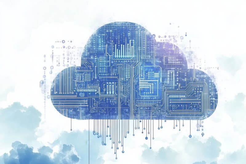 A Cloud of Digital Information Featuring Radiant Data Links and ...