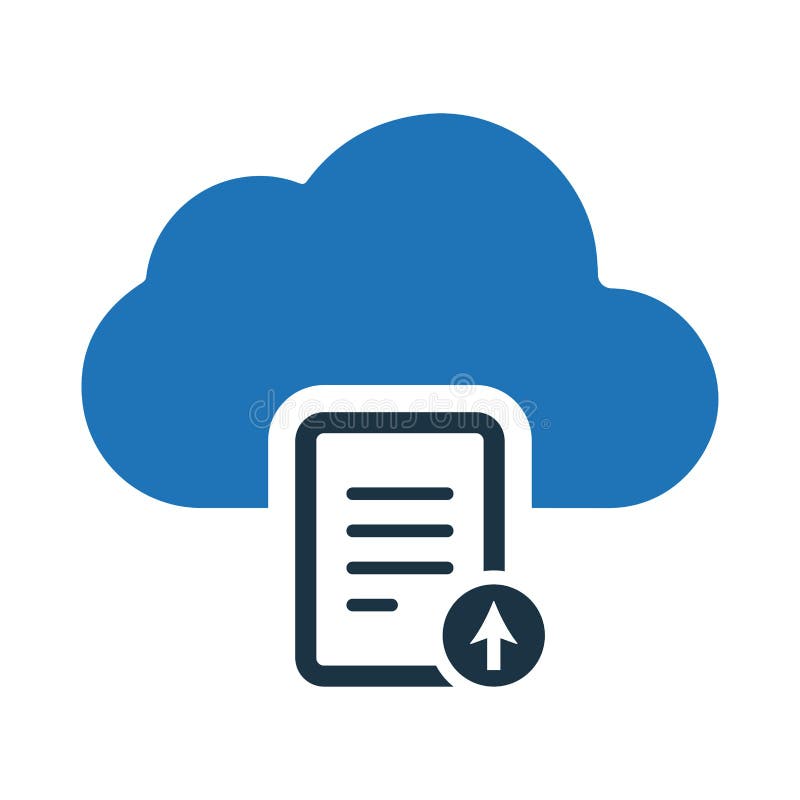 Cloud, Document File Icon. Vector Graphics Stock Vector - Illustration ...