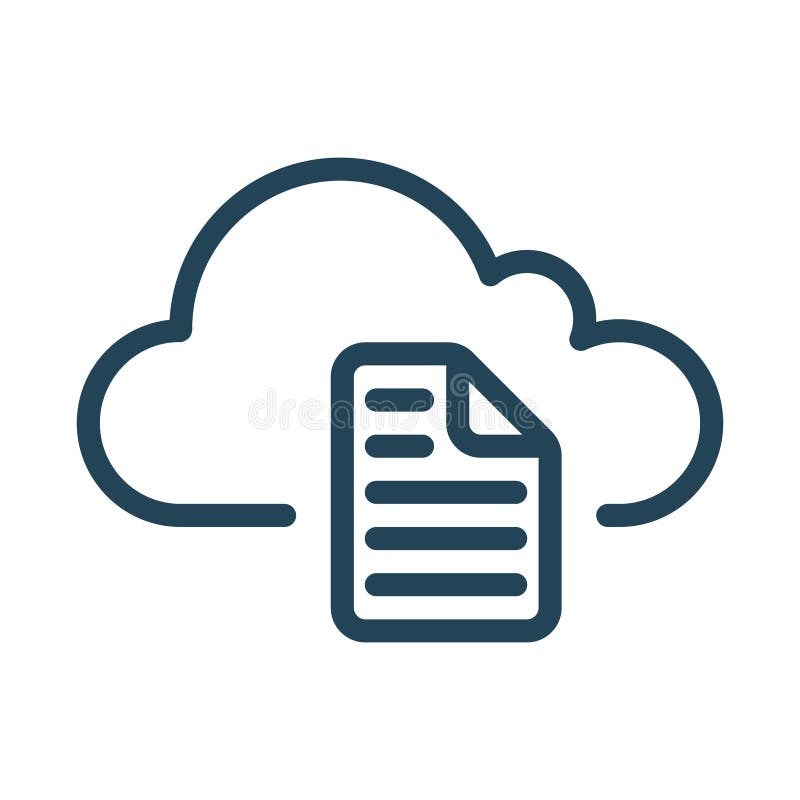 Cloud Document Icon. Cloud Computing Icon. Stock Illustration ...