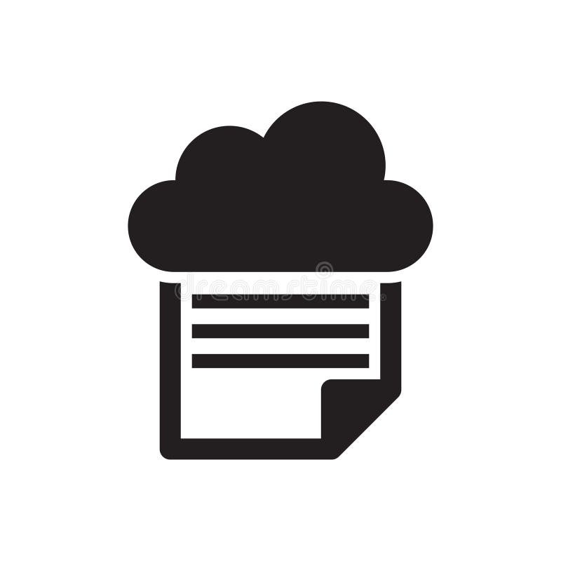 Cloud Document Icon - Internet File Icon Stock Vector - Illustration of ...