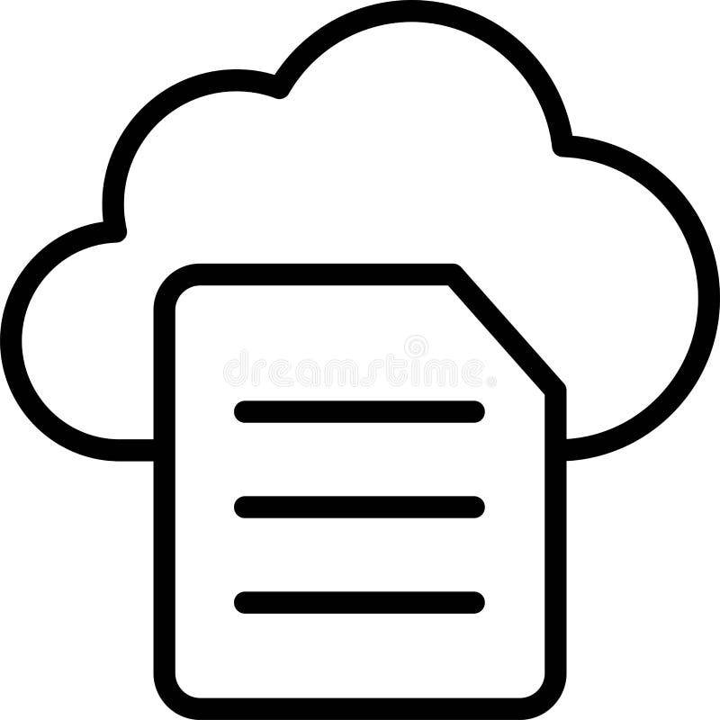 Cloud Document Isolated Vector Icon Which Can Easily Modify or Edit ...