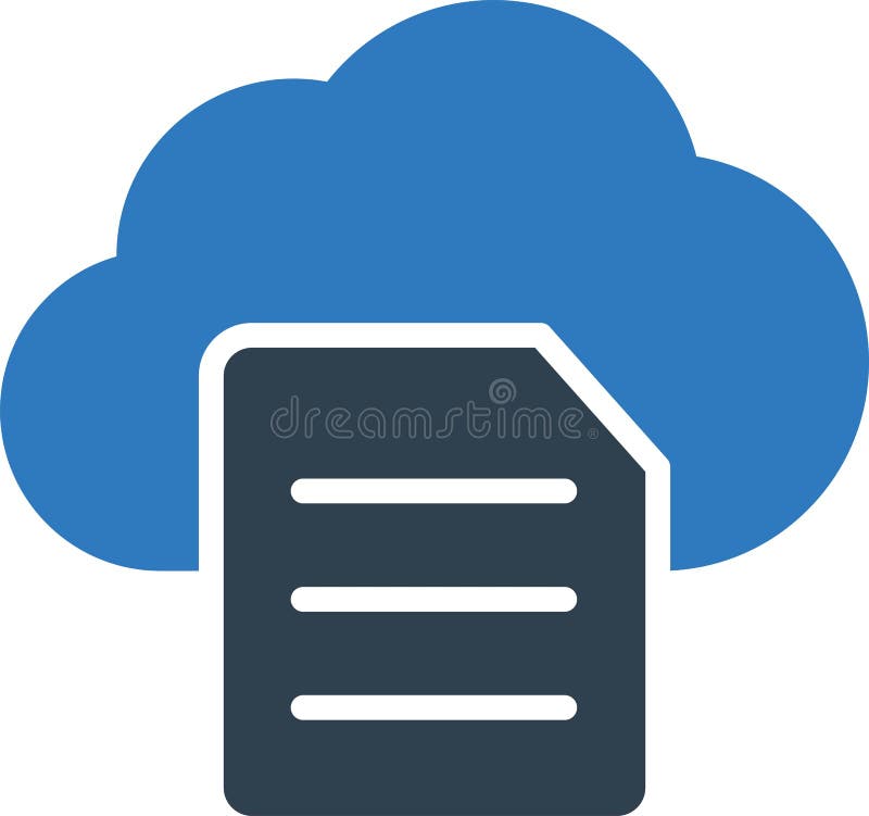 Cloud Document Isolated Vector Icon Which Can Easily Modify or Edit ...