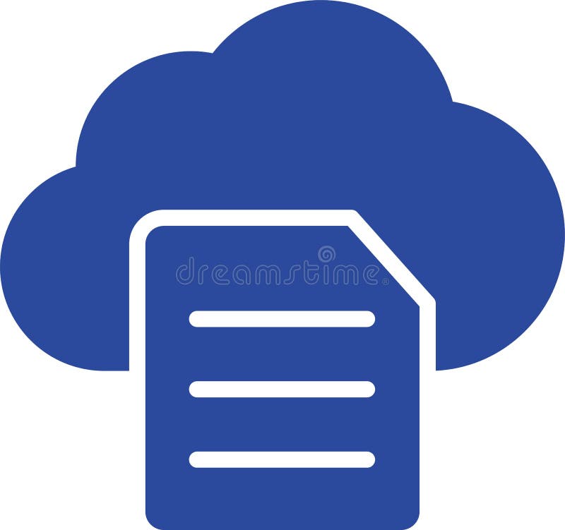 Cloud Document Isolated Vector Icon Which Can Easily Modify or Edit ...