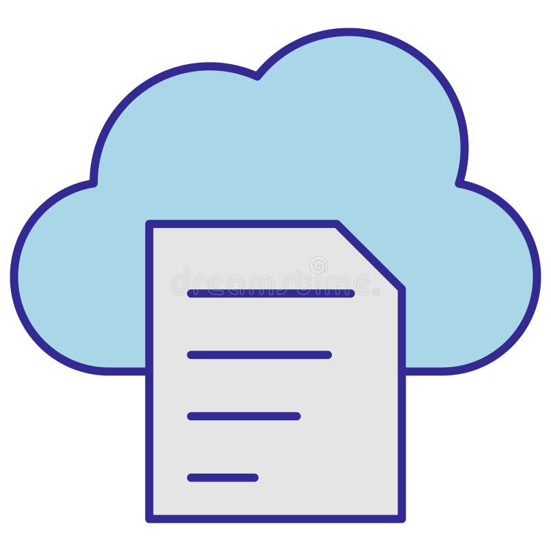 Cloud Document Isolated Vector Icon Which Can Easily Modify or Edit ...