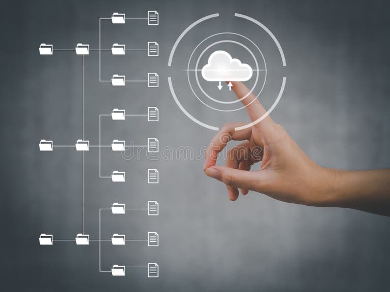 Cloud Document Management System on the Online Database with ERP System Technology Stock Photo ...