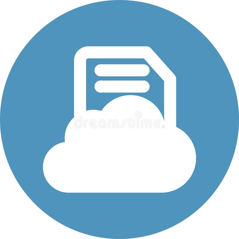 Cloud Documents Isolated Vector Icon Which Can Easily Modify or Edit ...