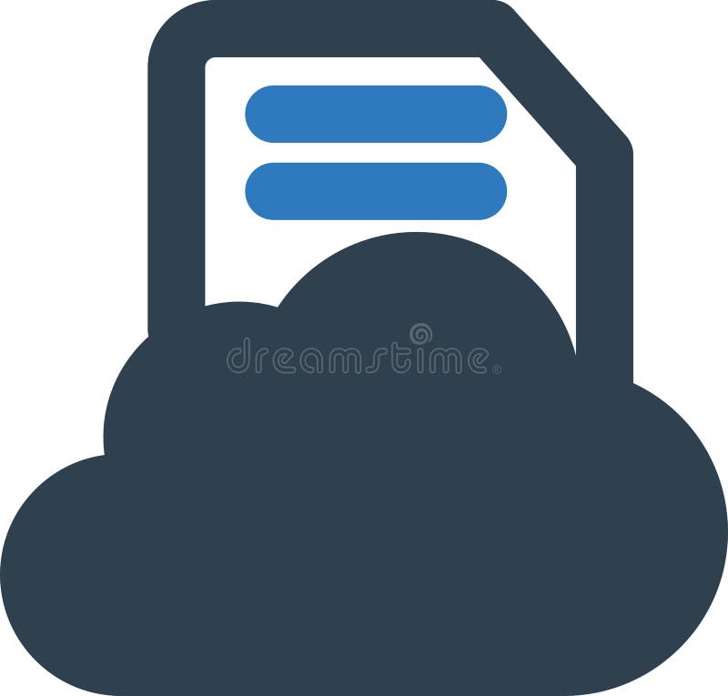 Cloud Documents Isolated Vector Icon Which Can Easily Modify or Edit ...