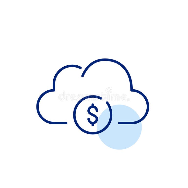 Cloud and Dollar Sign. Premium User Features Accessible for a Fee ...