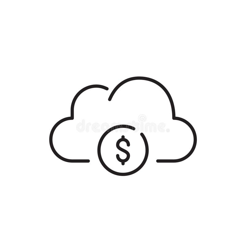 Cloud and Dollar Sign. Premium User Features Accessible for a Fee ...