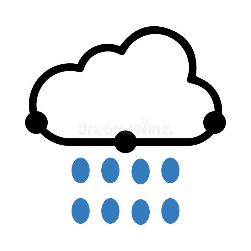 Cloud, Dot, Weather, Rain, Cloud Rain Drop Icon Stock Vector ...
