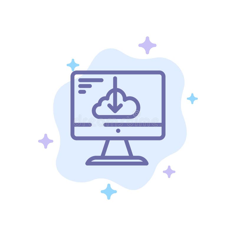Cloud, Download, Driver, Install, Installation Blue Icon on Abstract ...