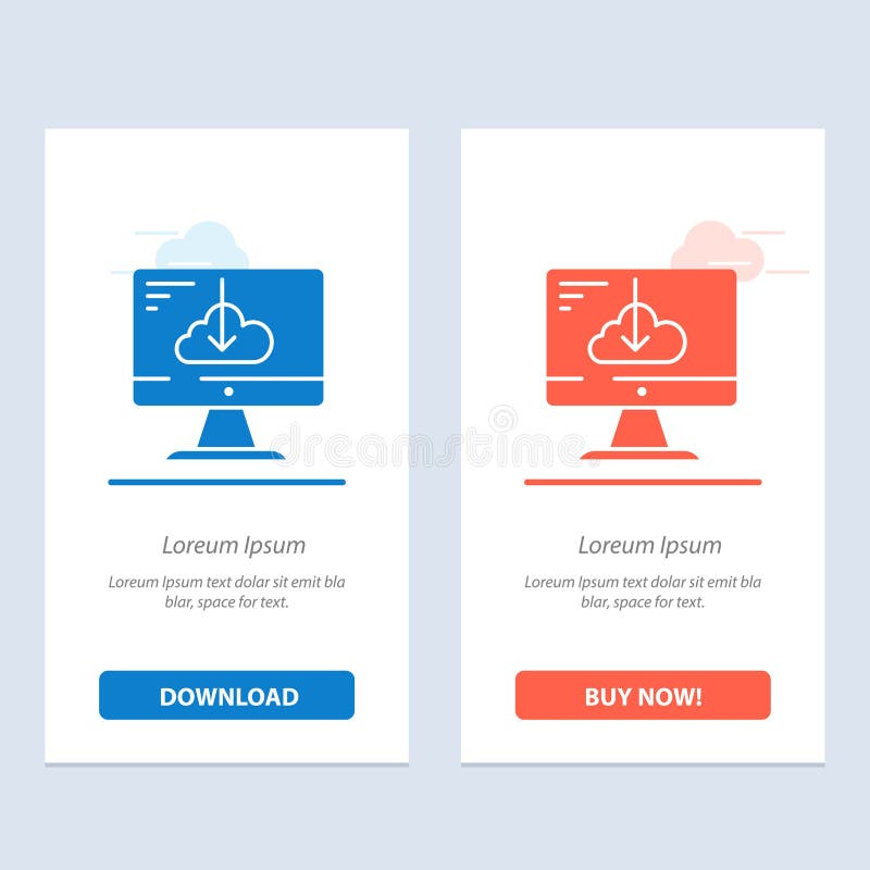 Cloud, Download, Driver, Install, Installation Blue and Red Download ...