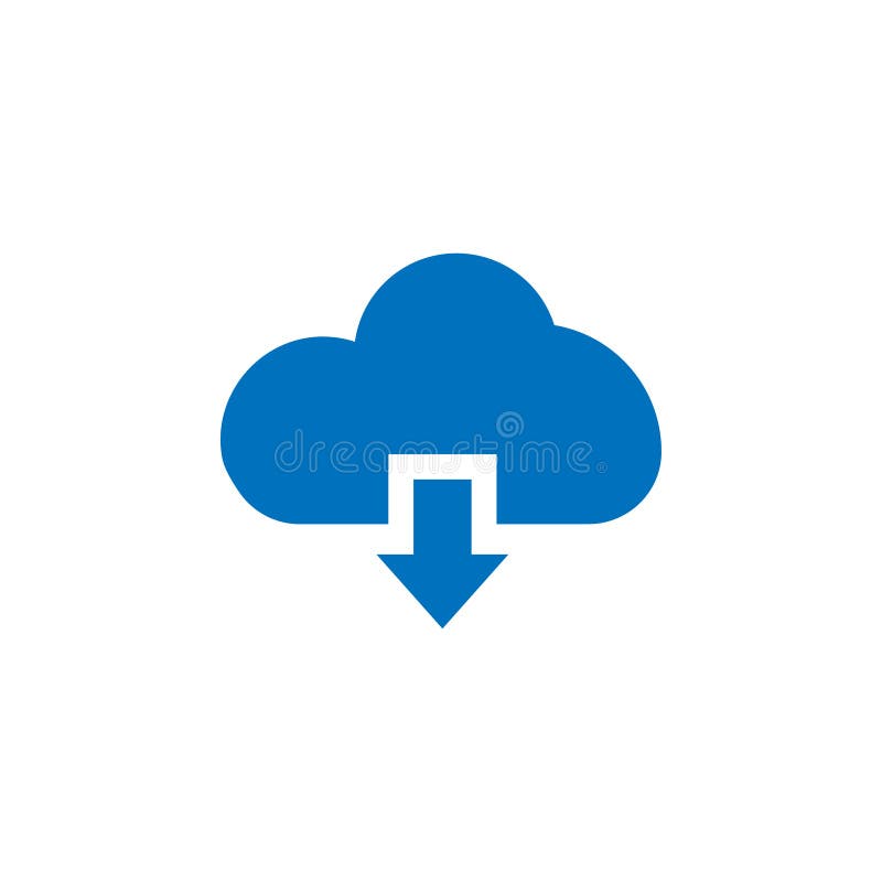 Cloud Download Icon Graphic Design Template Vector Stock Vector ...