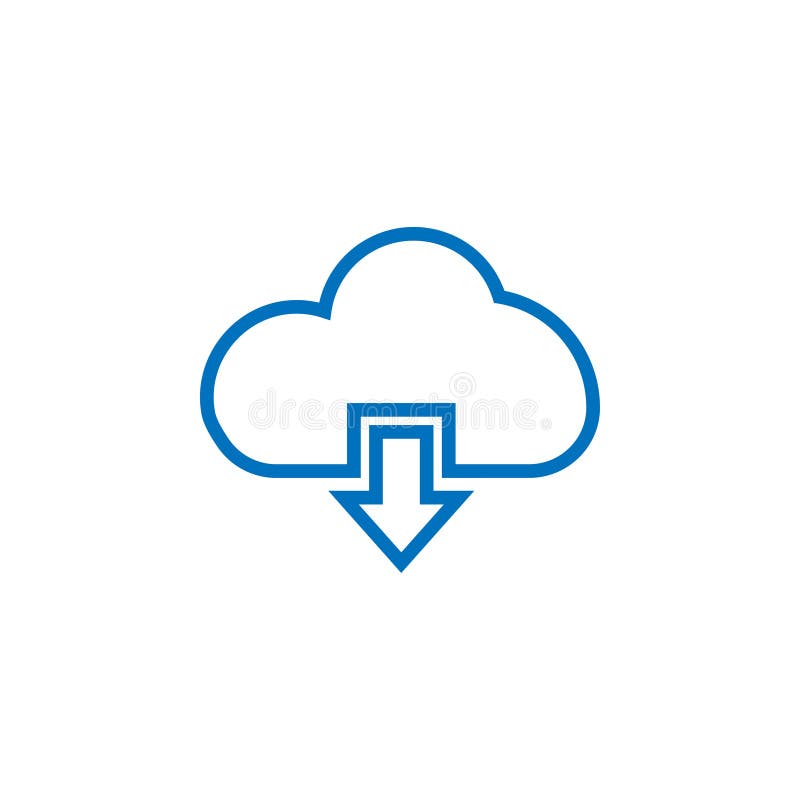 Cloud Download Icon Graphic Design Template Vector Stock Vector ...