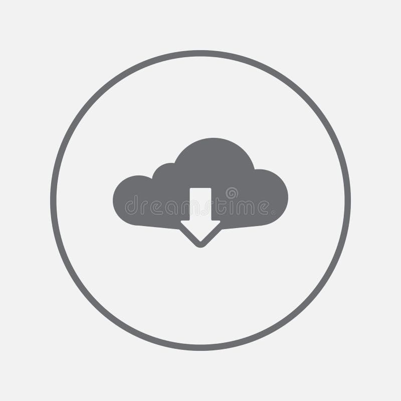 Cloud Download Line Icon, Outline Vector Sign, Linear Style Pictogram ...