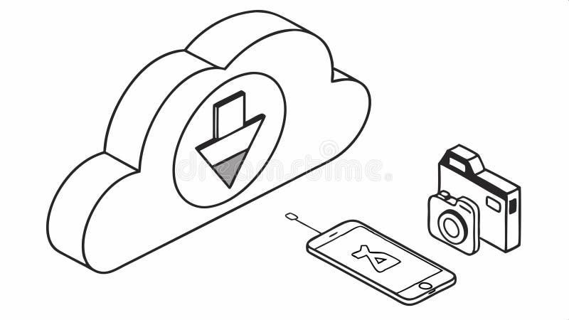 Cloud Download Symbol, Data Download and Cloud Service Icon Vector ...