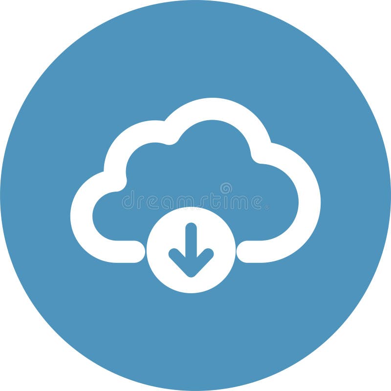 Cloud Downloading Isolated Vector Icon Which Can Easily Modify or Edit ...