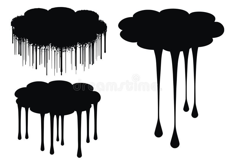 Cloud Drips Vector Illustration Stock Vector - Illustration of clouds ...