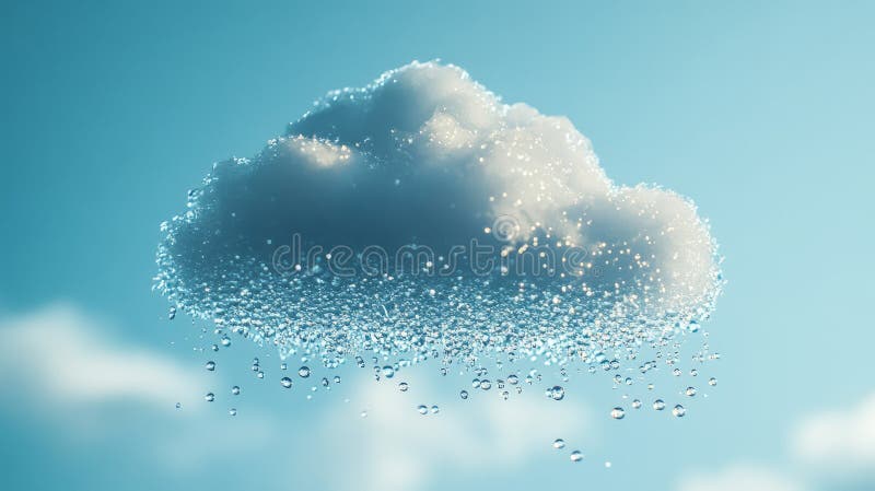 Cloud with Droplets in a Blue Sky. Stock Photo - Image of softness ...