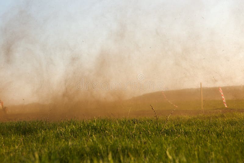 Cloud of Dust on Atv Race Track Stock Photo - Image of rally, offroad ...